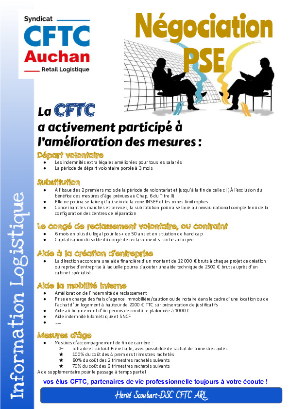 Négociation PSE Log - CFTC-Groupe Auchan