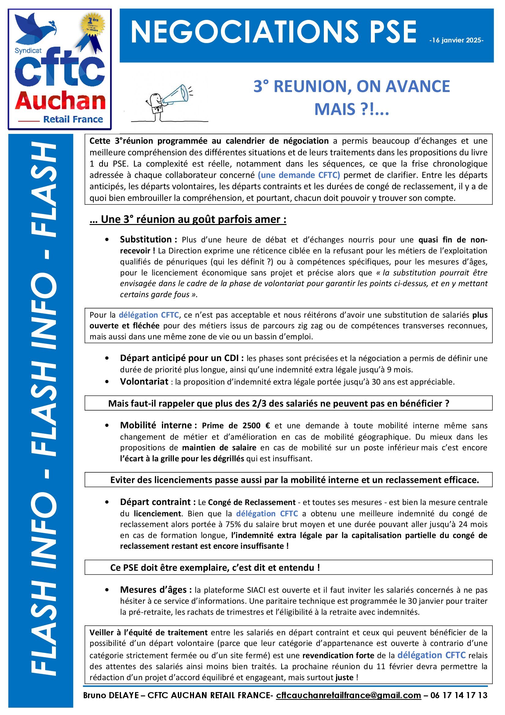 PSE 3 ON AVANCE MAIS...? - CFTC-Groupe Auchan