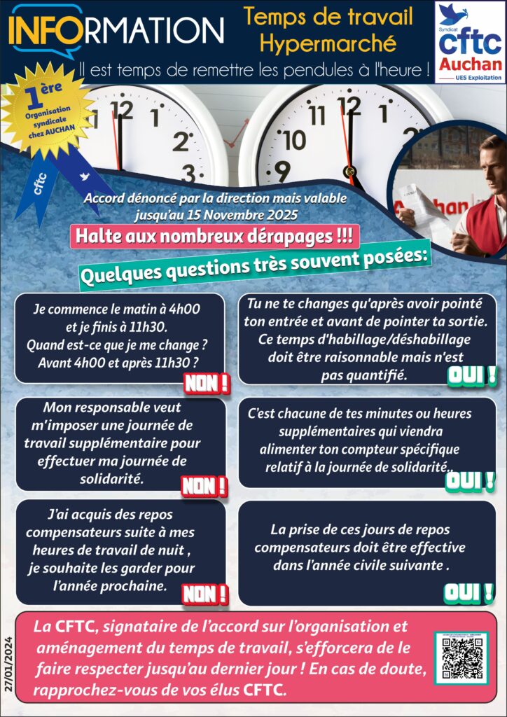 Rappel temps de travail 2 - CFTC-Groupe Auchan